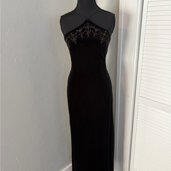 Dave & Johnny | Dresses | Vtg Dave Johnny Strapless Black Gown | Poshmark